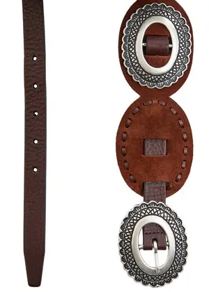 Anderson's Embellished Suede Concho Belt