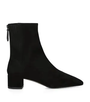 AQUAZZURA Suede Saint Honor Ankle Boots - Black