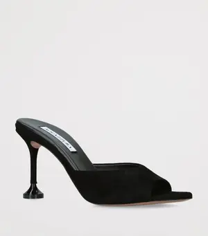 AQUAZZURA Suede Bisous 85 Mules