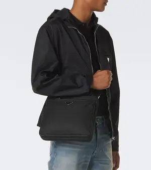 Prada Re-nylon Leather-trimmed Shoulder Bag