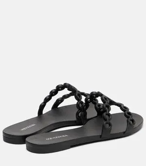 AQUAZZURA Infinity Chain Jelly Sandals - Black