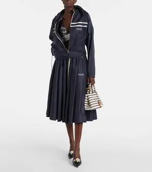 Prada Re-nylon Zip-up Midi Skirt