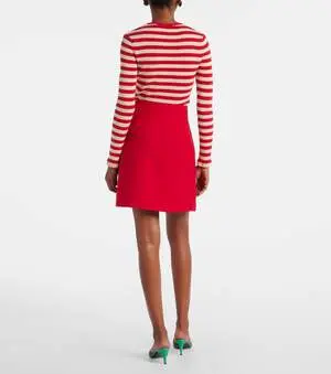 Valentino Garavani Wool And Silk Crepe Couture Miniskirt