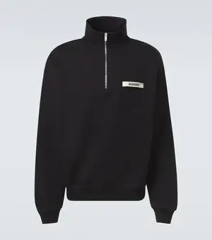 Jacquemus Grosgrain Cotton Sweatshirt - Black
