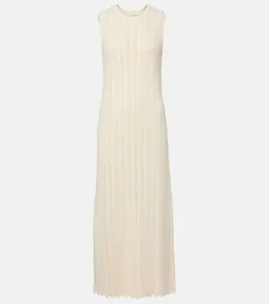 Altuzarra Sissi Open-knit Cotton Midi Dress - Beige