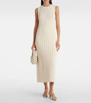 Altuzarra Sissi Open-knit Cotton Midi Dress