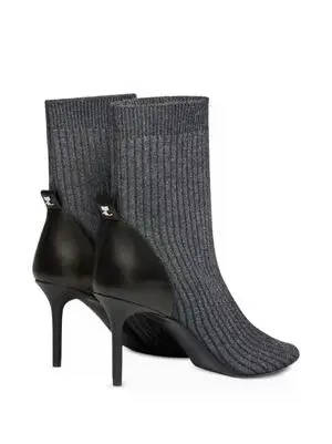 COURREGES Ribbed-knit Ankle Boots