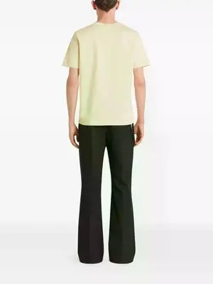 COURREGES Logo-embroidered T-shirt - Yellow