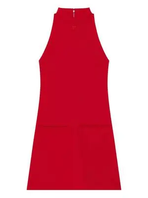 COURREGES High-neck Sleeveless Dress - Red