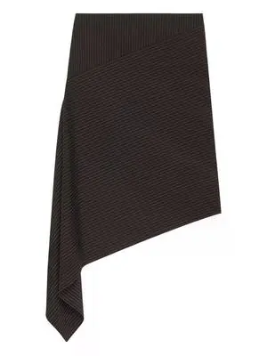 COURREGES Asymmetrical Pinstripe Skirt