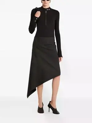 COURREGES Asymmetrical Pinstripe Skirt