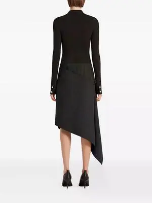 COURREGES Asymmetrical Pinstripe Skirt