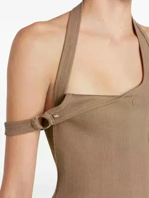 COURREGES Asymmetric Strap Sleeveless Top