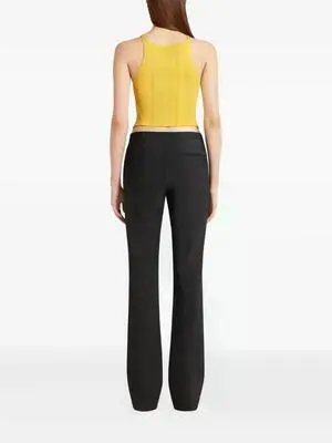 COURREGES Ribbed Tank Top - Yellow