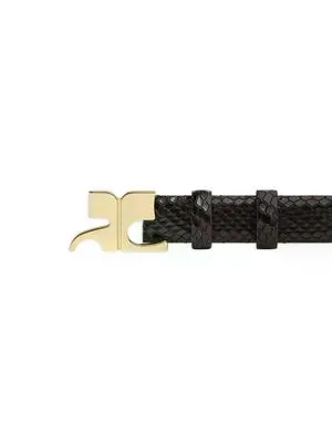 COURREGES Viper Snake-effect Leather Belt