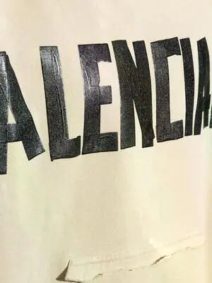 Balenciaga Logo-print Frayed Hem Hoodie