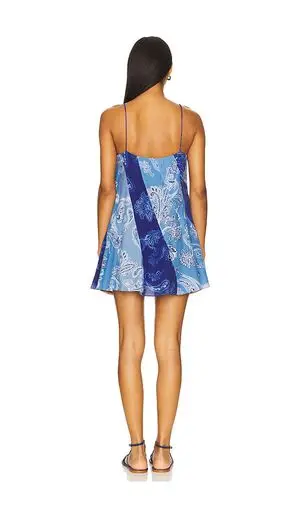 Rococo Sand Bias Cut Paneled Mini Dress In . Also