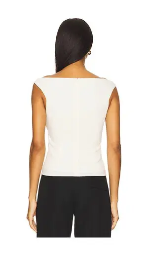 ST. AGNI Slim Bateau Top - White