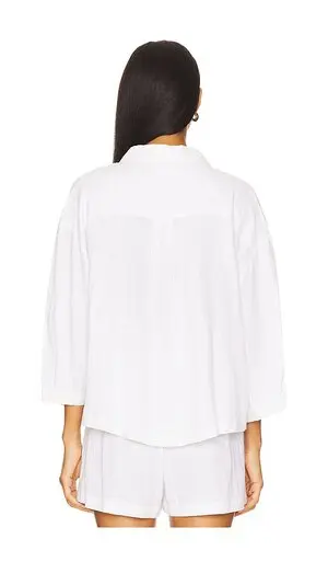 Eberjey Linen Blend Relaxed Sleeve Top