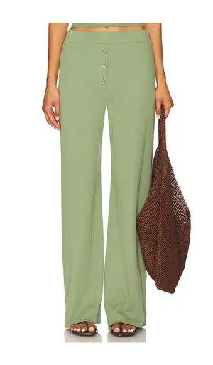 VIR VITA Pointelle Lounge Pant - Sage