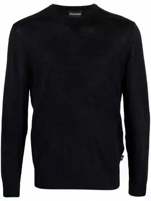 Emporio Armani Virgin Wool Blend Jumper - Blue
