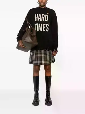 Burberry Wool Mini Skirt With Buckle Detail