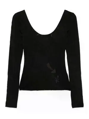 Etro Long Sleeve Wide Neck Top