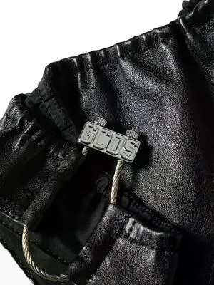 Gcds Logo-plaque Leather Briefs