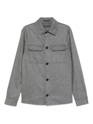 Incotex Button-down Pocket Shirt - Grey