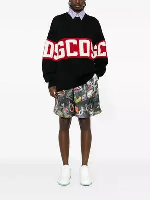 Gcds Intarsia-knit Logo Sweater