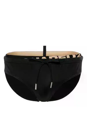 Dsquared2 Logo Waistband Swim Trunks - Black