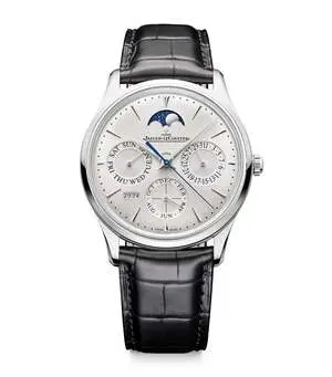 JAEGER-LECOULTRE Stainless Steel Ultra Thin Perpetual Calendar Watch - Silver