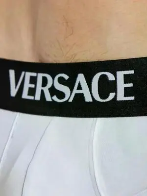 Versace Cotton-jersey Briefs 3-pack - White