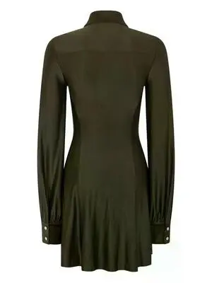 Rabanne Button-embellished Draped Dress - Green