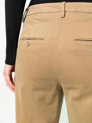 DONDUP Camel Stretch-cotton Cropped Trousers