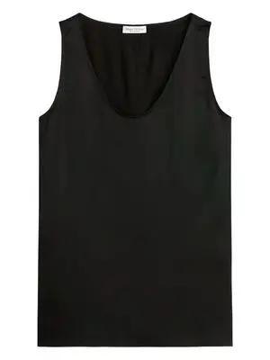 Marc O'polo Sleeveless Satin-effect Tank Top With Wide Straps