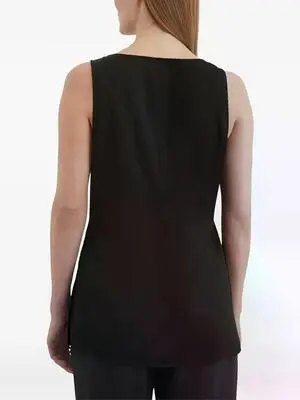 Marc O'polo Sleeveless Satin-effect Tank Top With Wide Straps