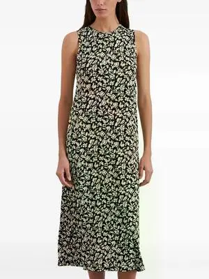 Marc O'polo Floral Print Sleeveless Midi Dress - Black