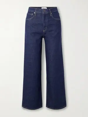 AGOLDE Ren Cropped High-rise Wide-leg Jeans - Blue