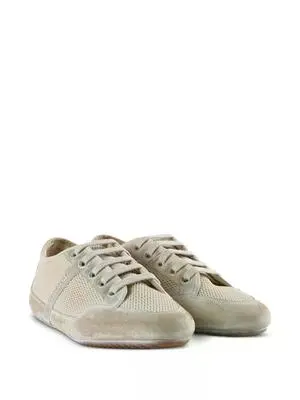 Givenchy Beige Suede And Mesh Panelled Sneakers - Neutrals