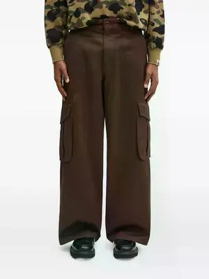 Kenzo Cotton Cargo Trousers - Brown