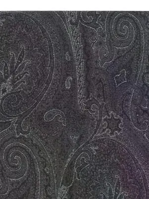 Etro Paisley-print Frayed-edge Scarf - Grey