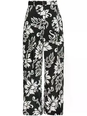 Sacai Floral Print Palazzo Trousers
