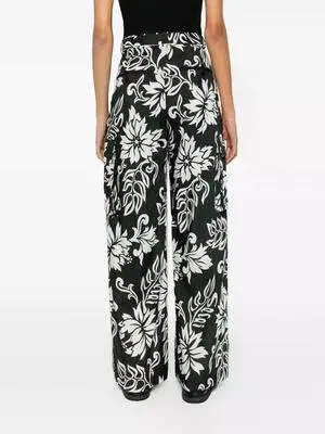 Sacai Floral Print Palazzo Trousers