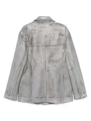Marni Faded Effect Leather Coat
