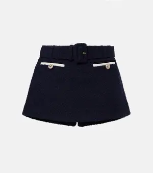 SELF-PORTRAIT Belted Boucle Skort