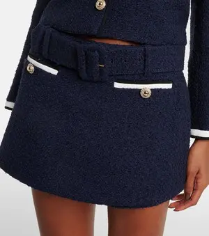 SELF-PORTRAIT Belted Boucle Skort