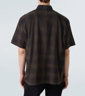 Saint Laurent Tartan Checked Cotton Voile Shirt