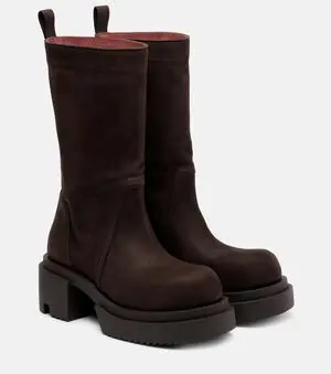Rick Owens Leather Ankle Boots