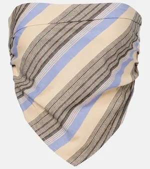 Faithfull The Brand Antibes Striped Cotton And Linen Top